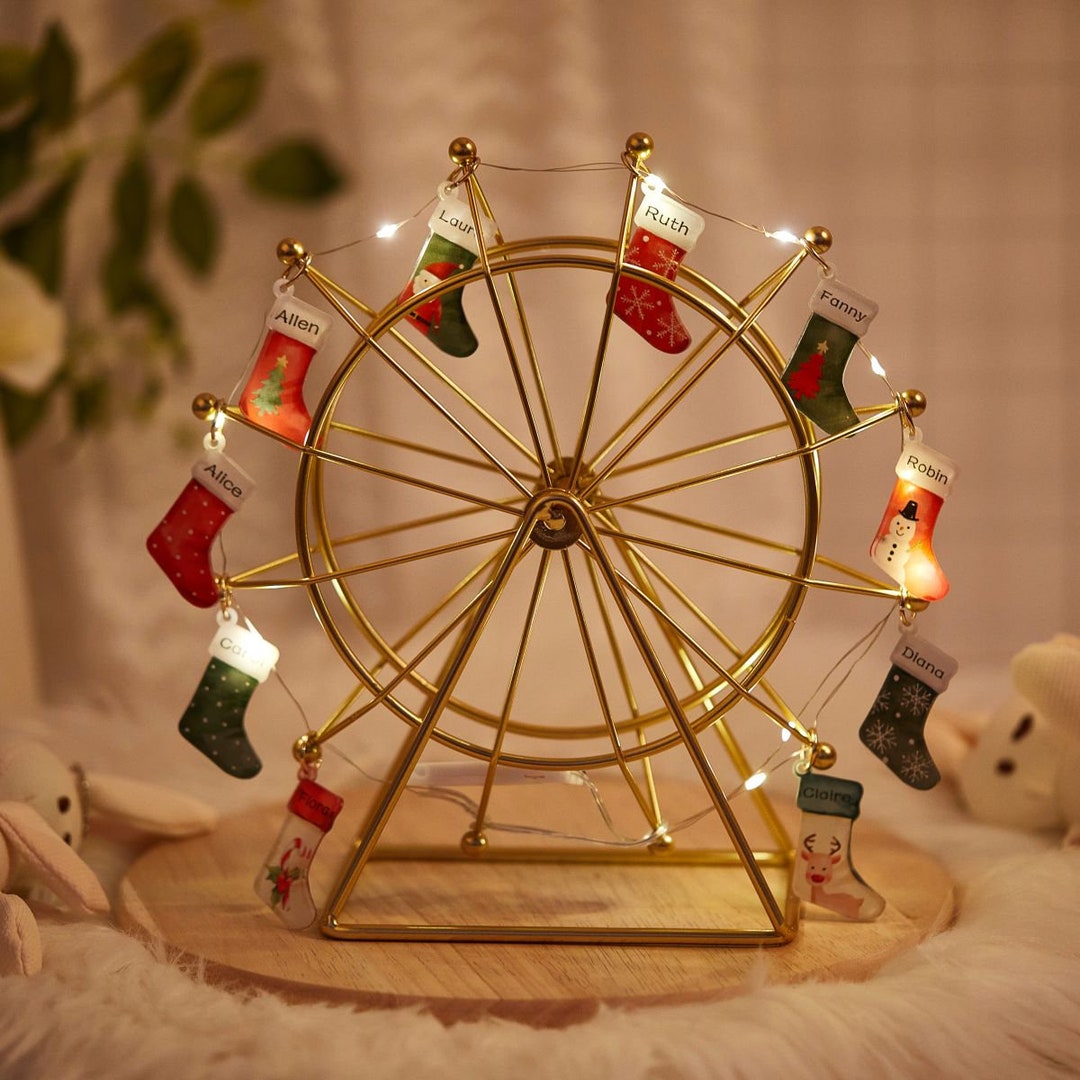 Personalized Stocking Ferris Wheel/custom Name Night Light/christmas ...