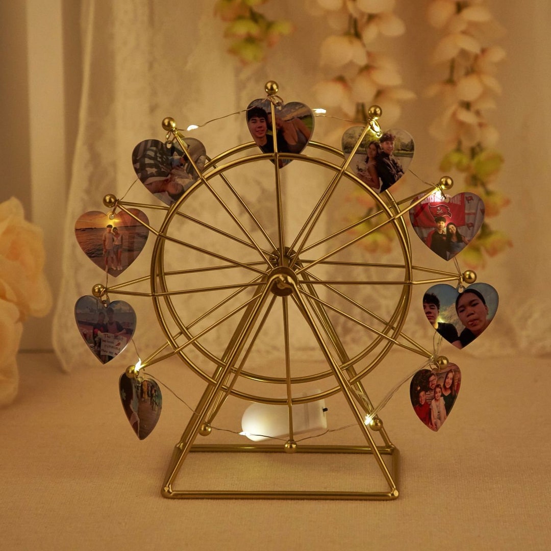 Personalized Photos Ferris Wheel, Wedding Photo Frame Gift for Couple ...
