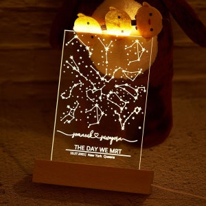 Personalized Constellation Chart Lamp, Gift for Boyfriend / Girlfriend ...