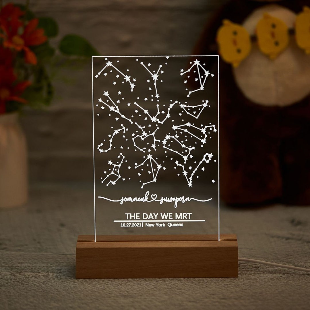 Personalized Constellation Chart Lamp, Gift for Boyfriend / Girlfriend ...