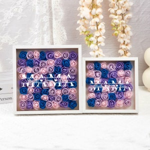 Personalized Mom Flower Shadow Box, Mother's Day Gift, Handcrafted Mom ...