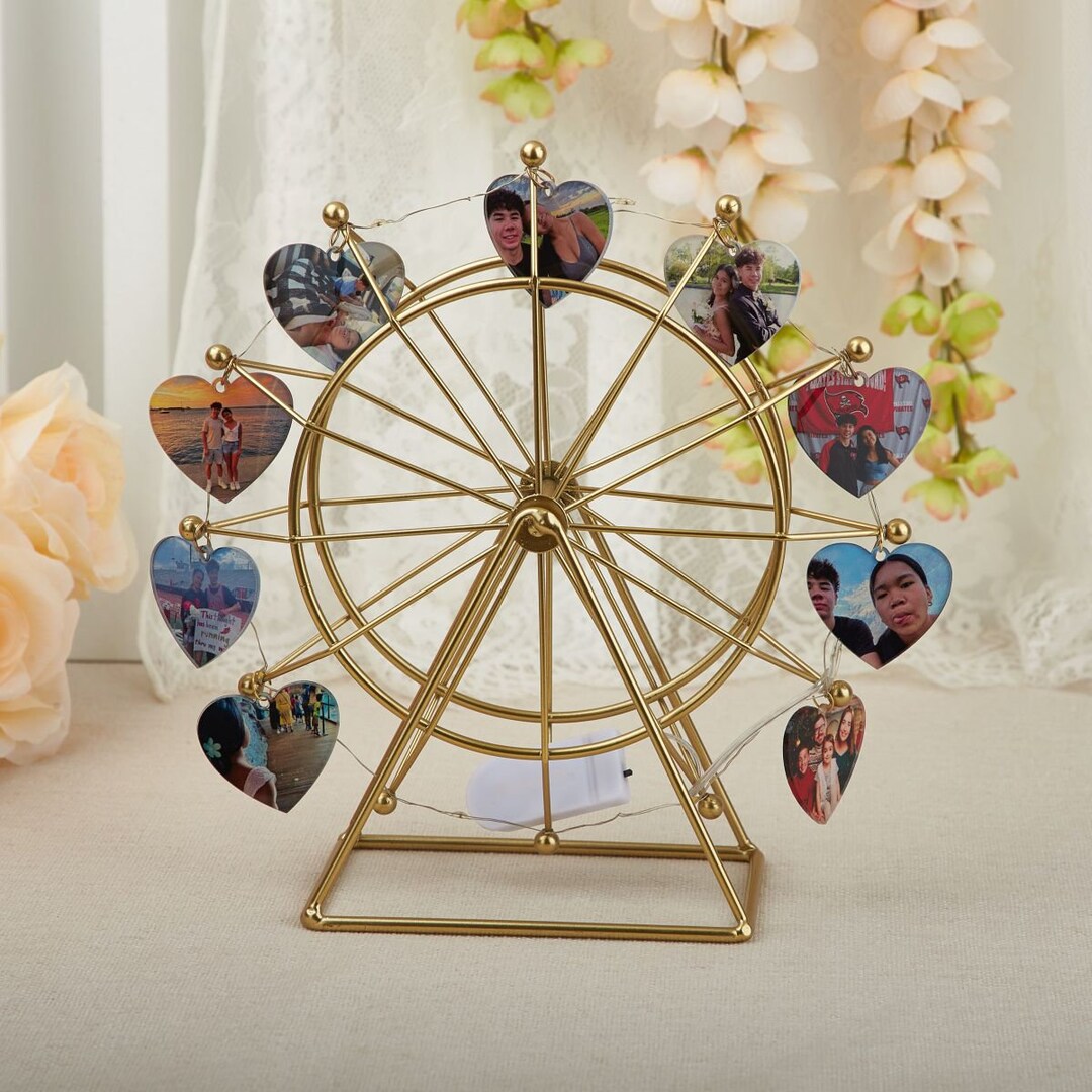 Custom Name Night Light, Personalized Photos Ferris Wheel, Wedding ...