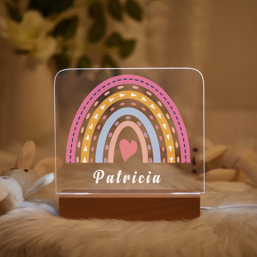 Personalised Baby Night Light, Baby Birth Gift, Night Light Children ...