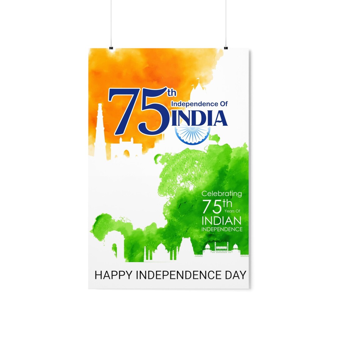 Indian 75th Independence Day Poster - Etsy