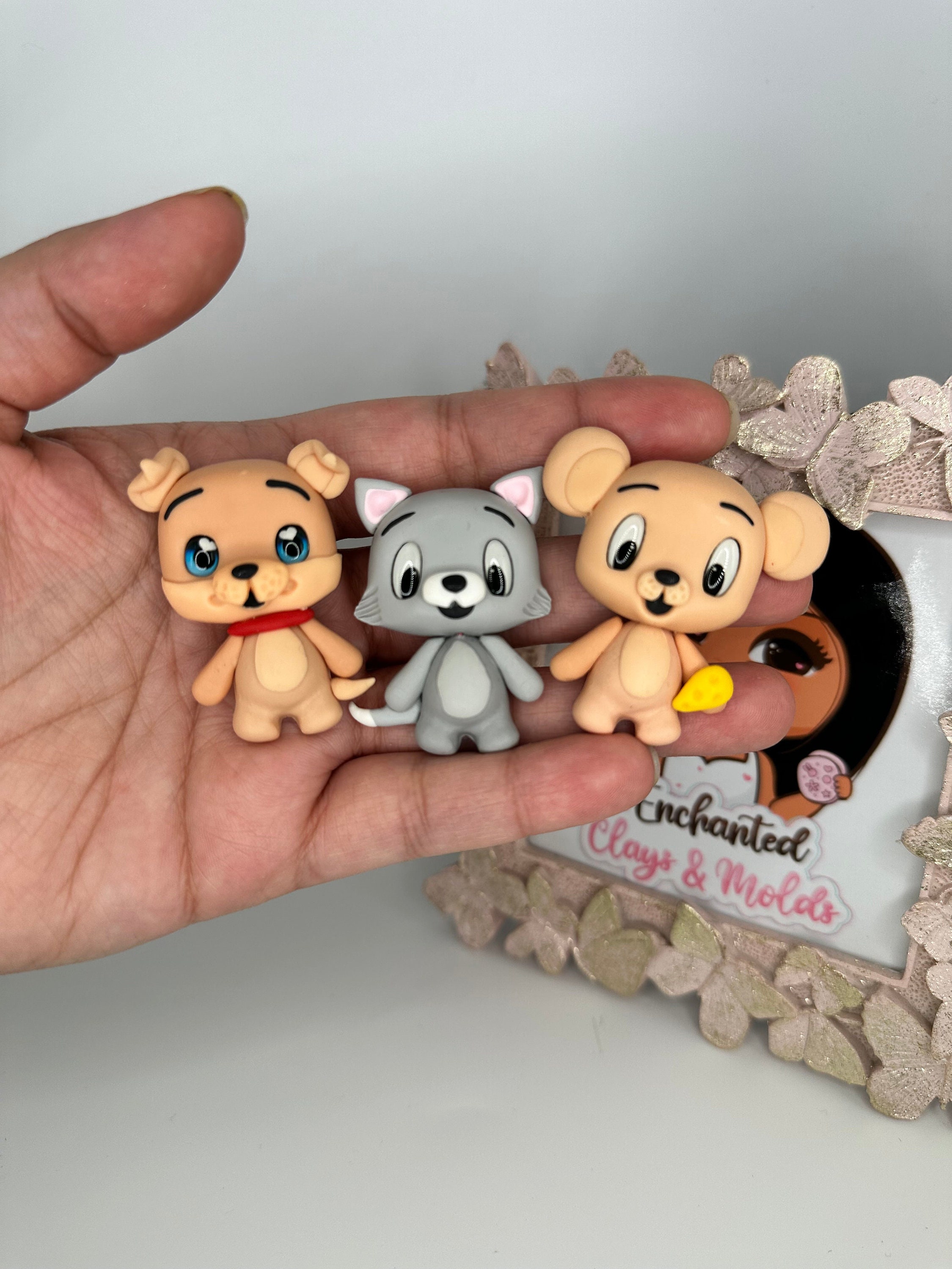 Tom Jerry and Tyke Clay Dolls Clays for Bows Clay Doll, Clay Dolls, Bow ...