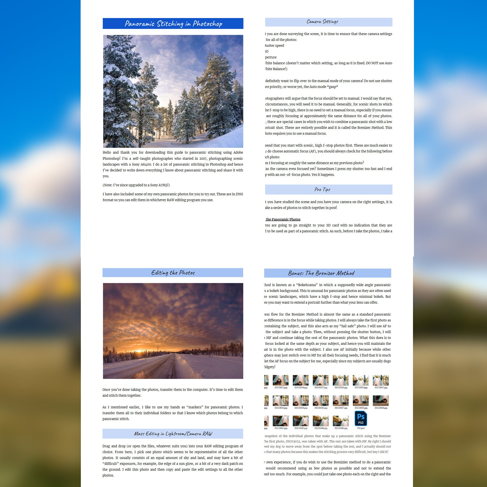 A Beginner's Guide to Panoramic Stitching From Location - Etsy