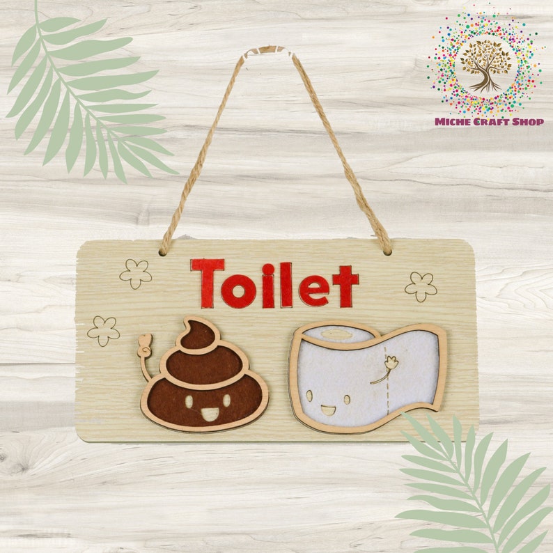 Funny Toilet Door Sign, Restroom Door Sign, Toilet Decor, Toilet Plate ...