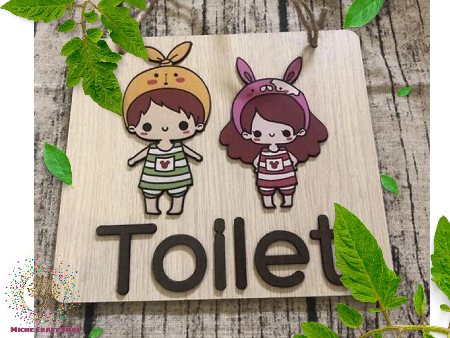 Wood Art Board, Funny Toilet Door Sign, Restroom Door Sign, Toilet ...