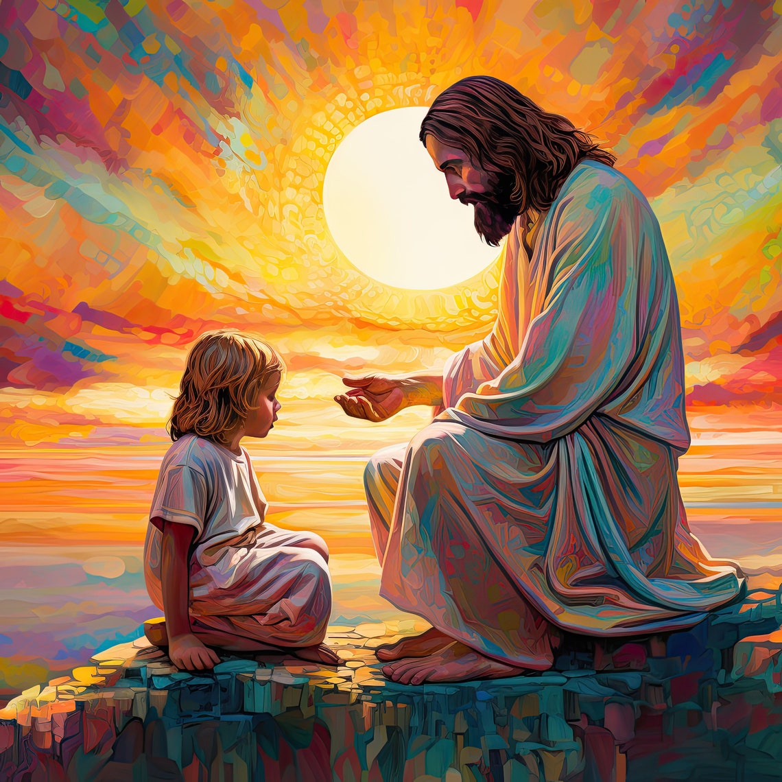 Pictures of Jesus Christ / Digital Art / Behold Your Little Ones ...