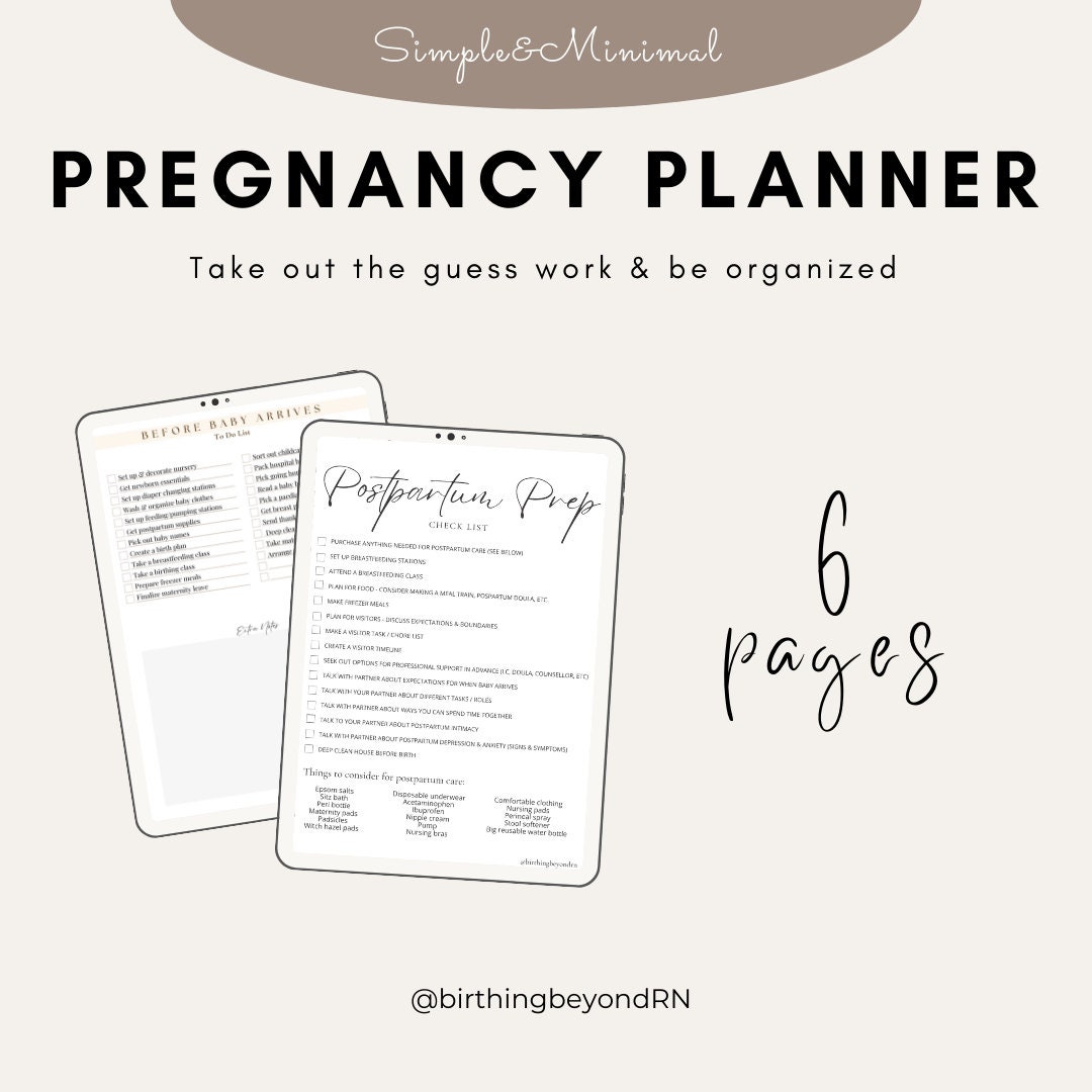 Pregnancy Planner Printable PDF | Printable Pregnancy Checklists ...