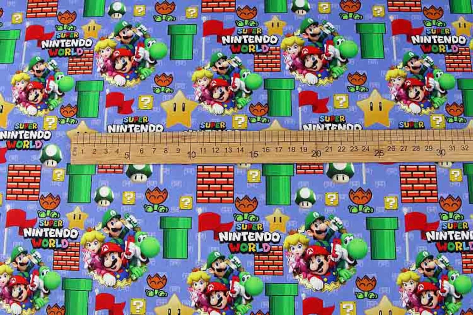 Super Mario Fabric Mario Luigi Fabric Japanese Cotton Fabric - Etsy