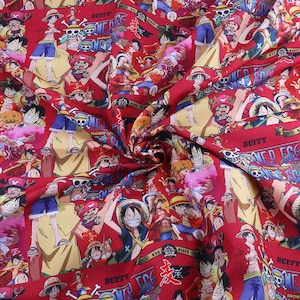 Japanese Anime Fabric Polyester Cotton Fabric Anime Fabric by the Half ...