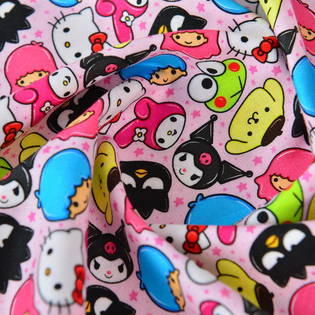 Sanrio Characters Fabric Hello Kitty Fabric Cartoon Cotton Fabric by ...