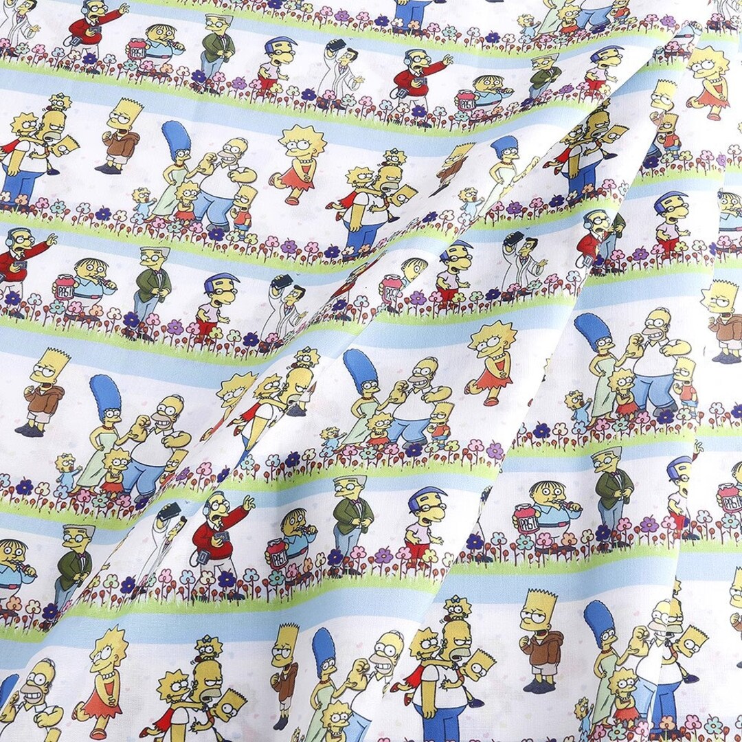 The Simpsons Fabric Polyester Cotton Fabric Anime Fabric by the Half ...