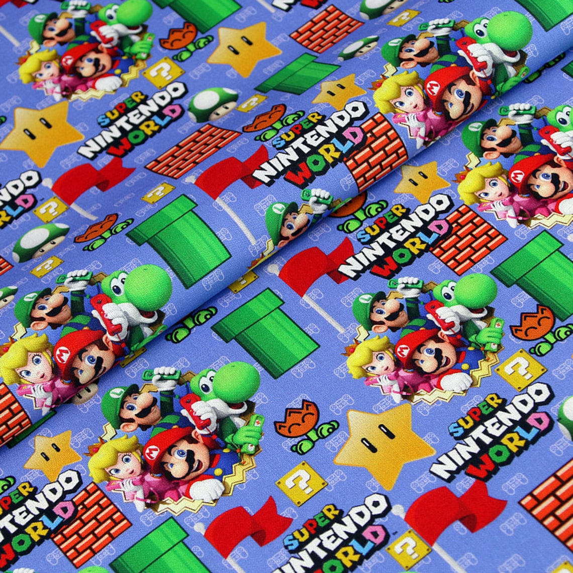 Super Mario Fabric Mario Luigi Fabric Japanese Cotton Fabric Anime ...