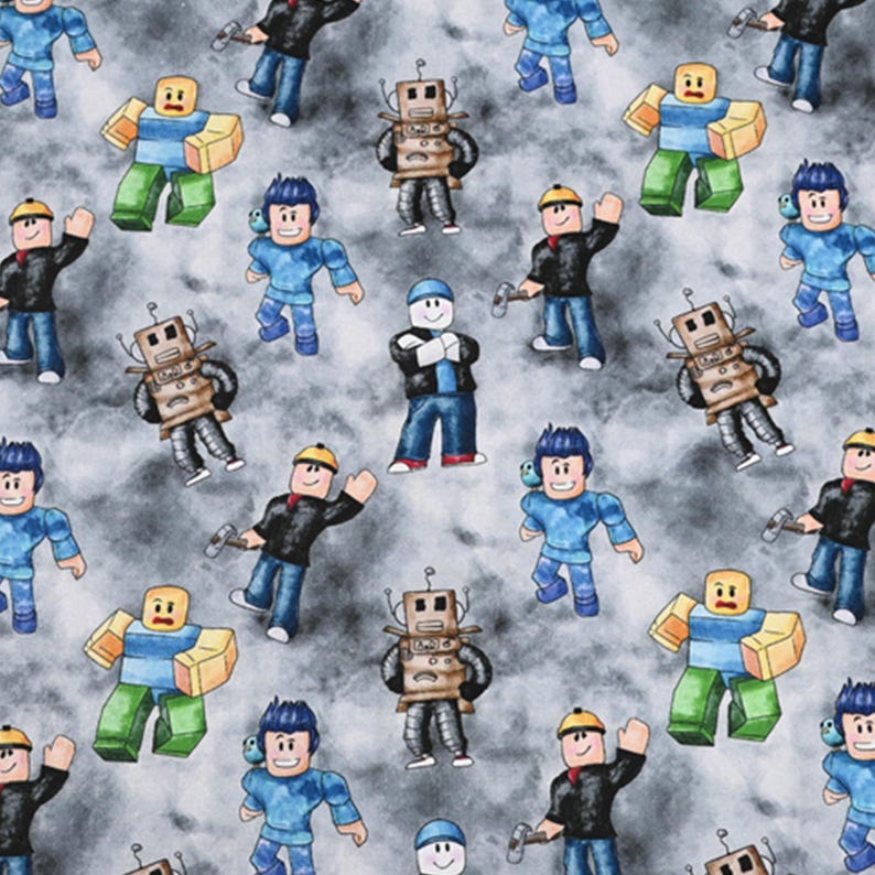 Roblox Fabric, by the Half Yard, 100% Cotton, Gamer Fabric - Etsy