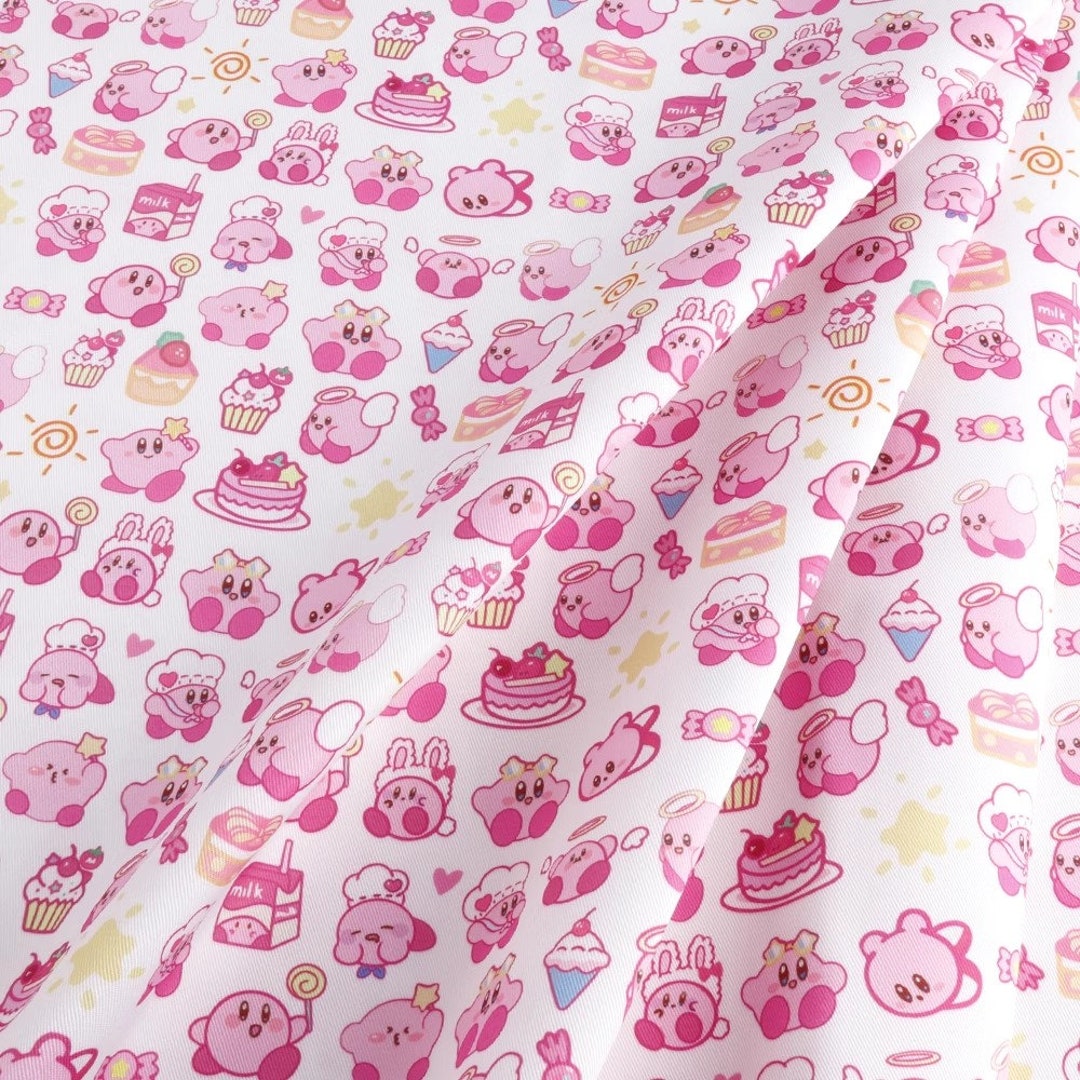 Kirby Fabric Polyester Cotton Fabric Anime Fabric by the Half Yard - Etsy