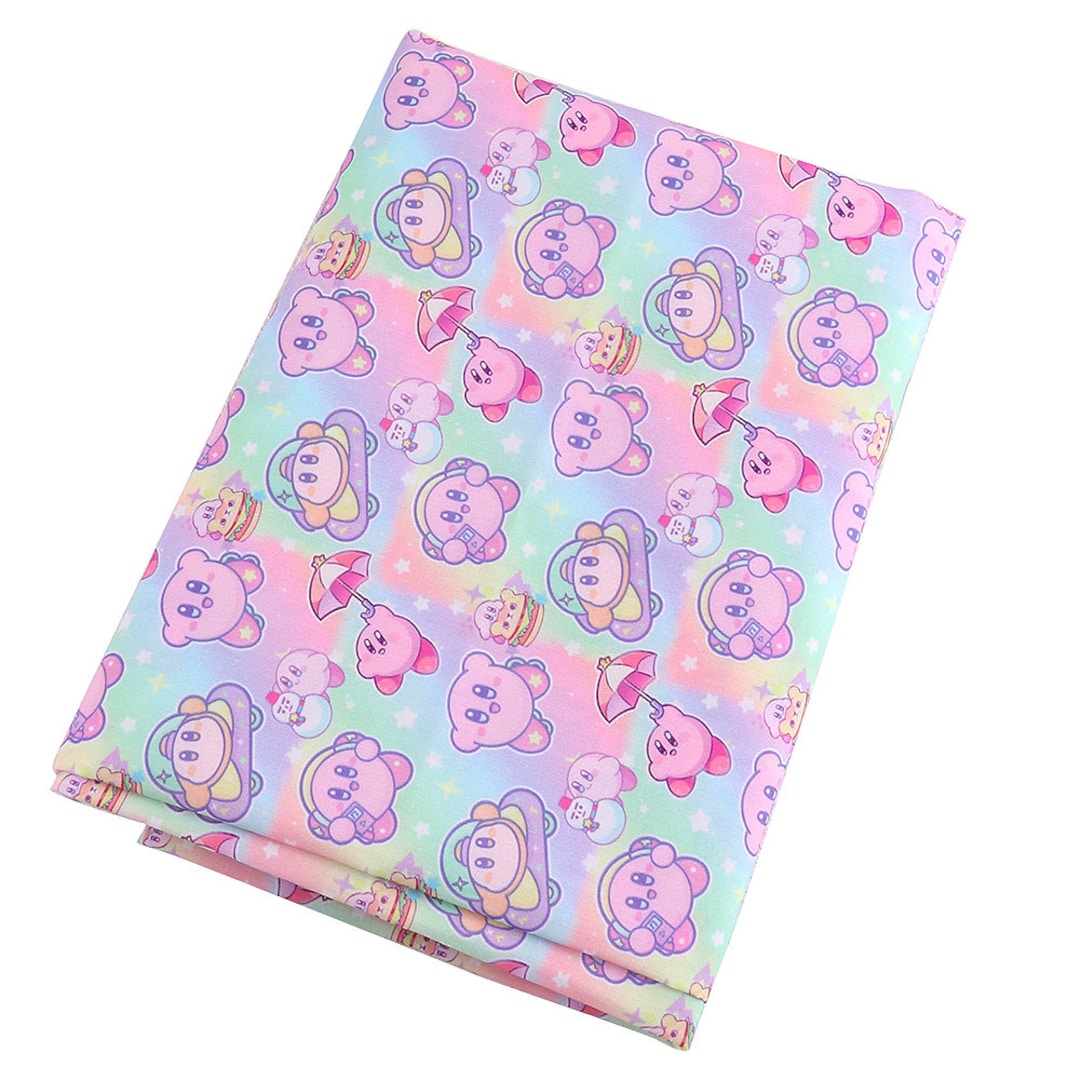 Kirby Fabric Polyester Cotton Fabric Anime Fabric by the Half Yard - Etsy
