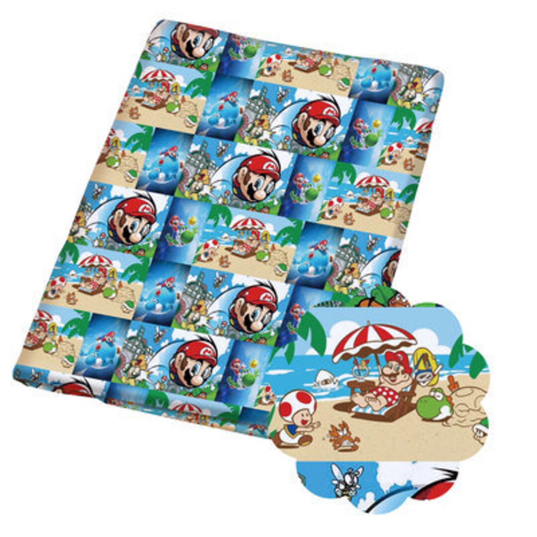 Super Mario Fabric Polyester Cotton Fabric Anime Fabric by the Half ...