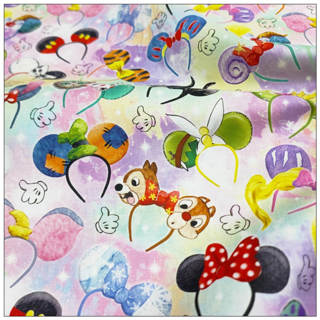 Disney Fabric Mickey & Minnie Mouse Fabric Chip and Dale Fabric Cotton ...