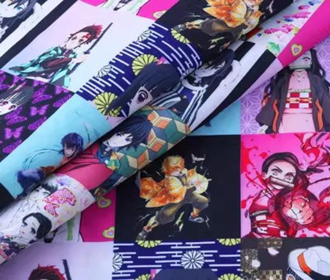 Japanese Anime Fabric Polyester Cotton Fabric Anime Fabric by the Half ...