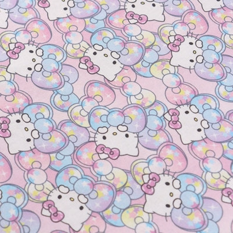 Hello Kitty Fabric Lucky Kitty Fabric Cotton Fabric Anime Fabric by the ...