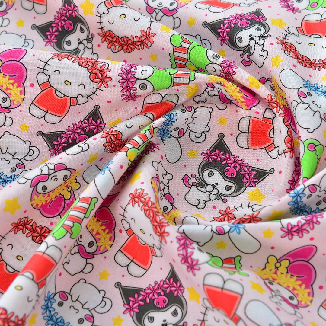 Sanrio Characters Fabric Hello Kitty Fabric Cartoon Cotton Fabric by ...