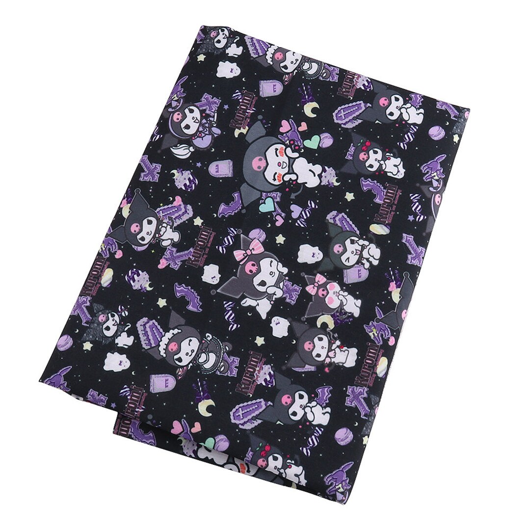 Sanrio Kuromi Fabric Polyester Cotton Fabric Anime Fabric by the Half ...