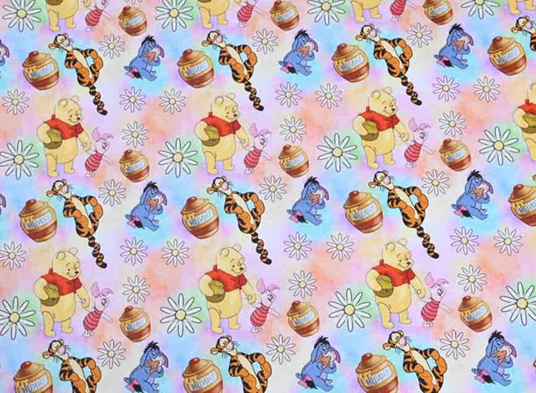 Winnie the Pooh Fabric Pooh Bear Eeyore Tigger Piglet Fabric Cotton ...
