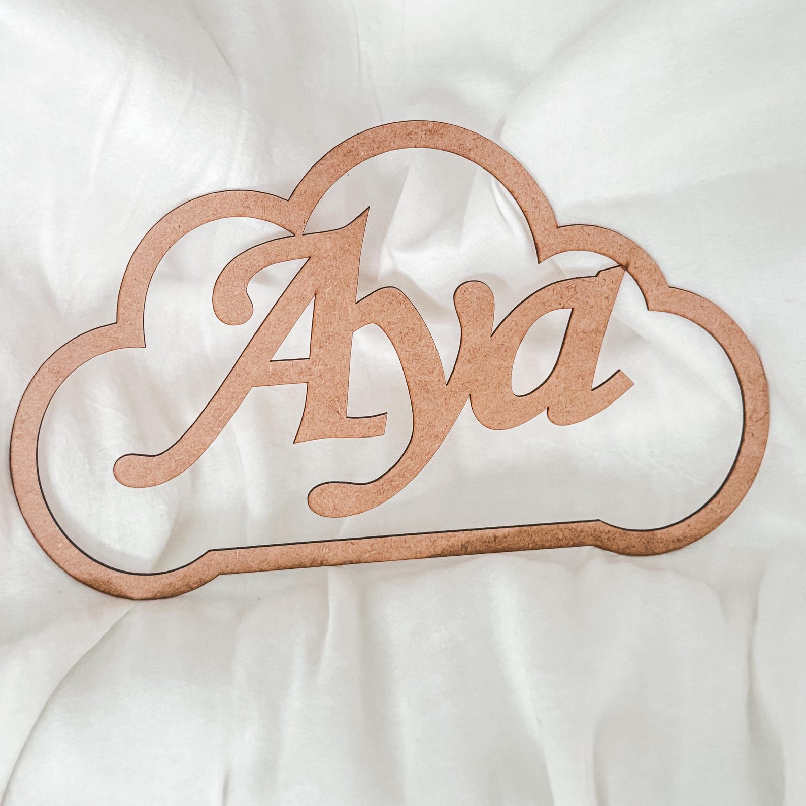 DIY Cloud Name Sign – Laser Cut Wooden Name in Cloud Shape ...