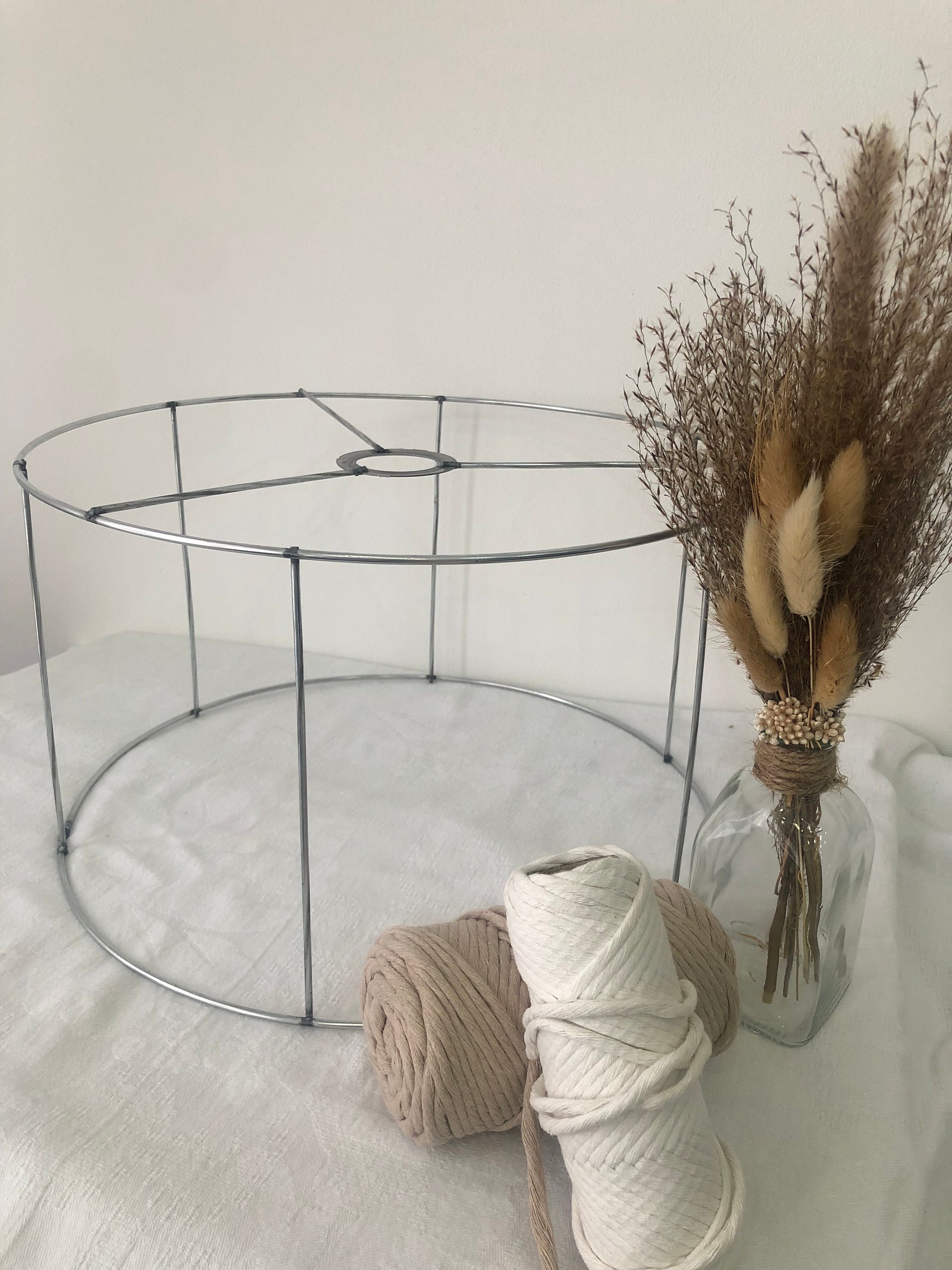 Frame for Lampshade, Metal Round Frame, Diameter 35 Cm, High 20 Cm ...