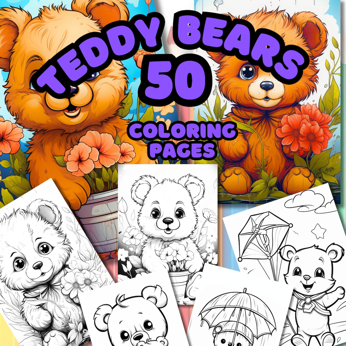 Cute Teddy Bear Coloring Pages: Vintage Teddy Bears, Animal Coloring ...