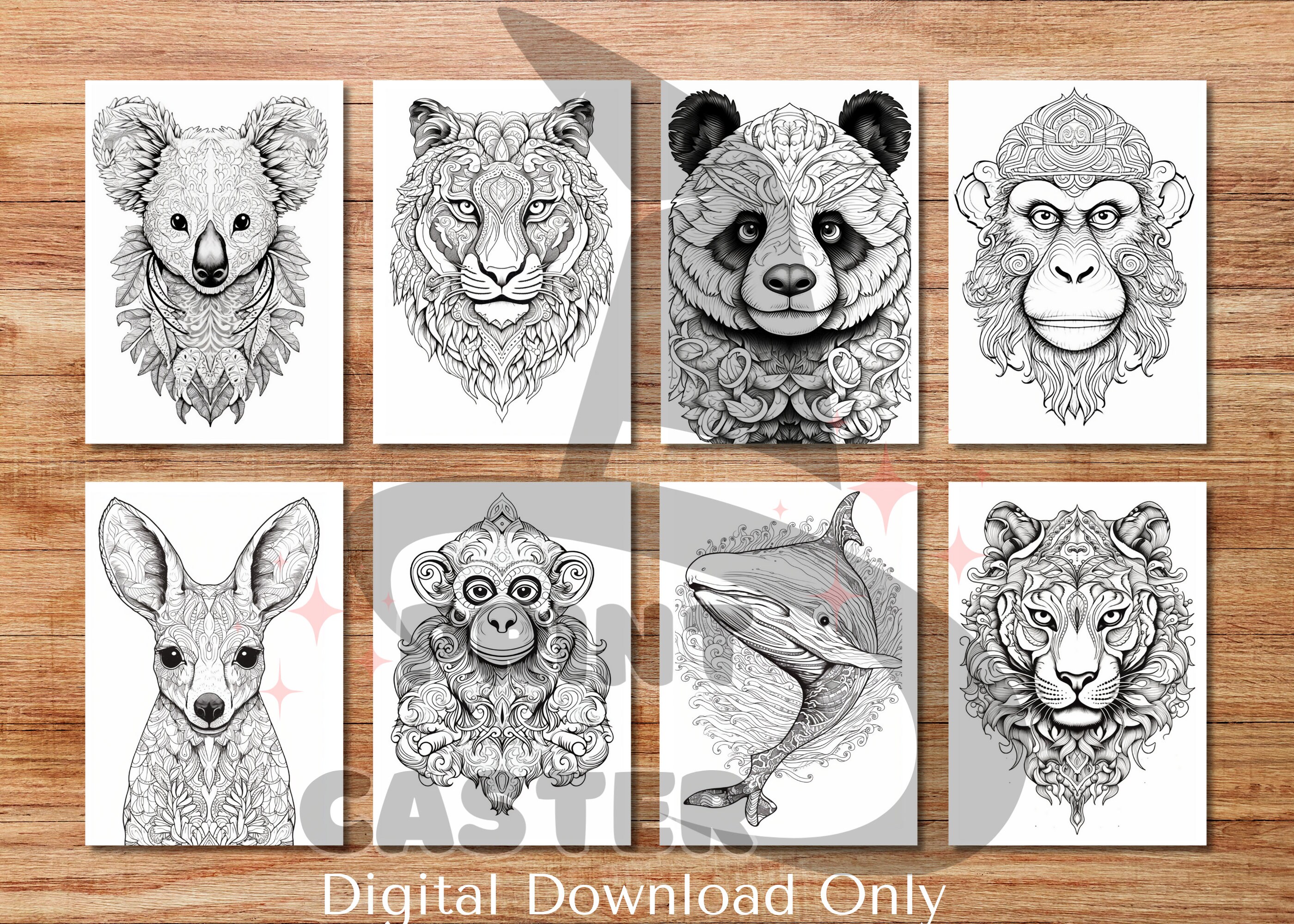 65 Animal Mandala Coloring Pages Printable Coloring Book Animal ...