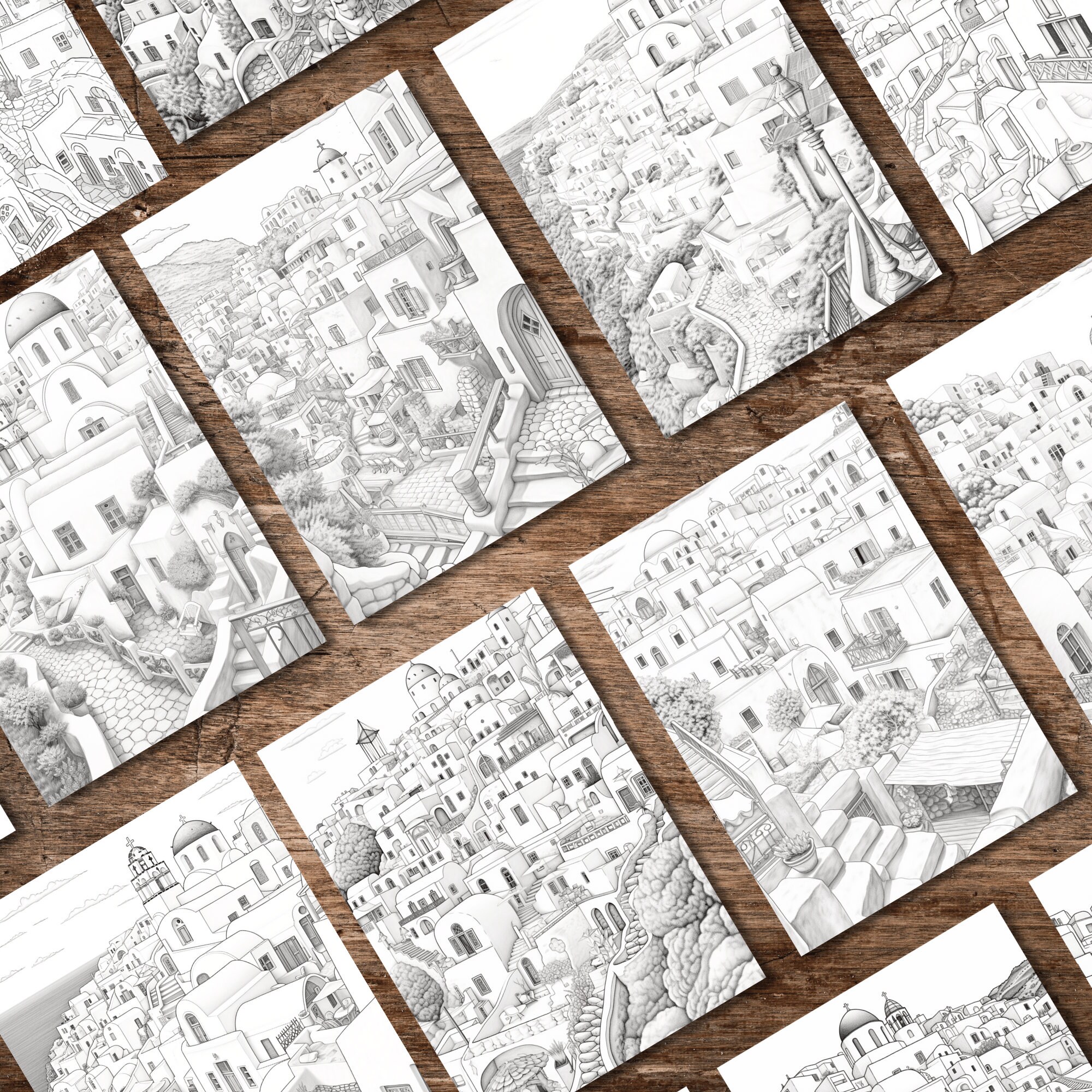 Greek Islands Coloring Pages, Summer Activity - Color Sheets, on ...