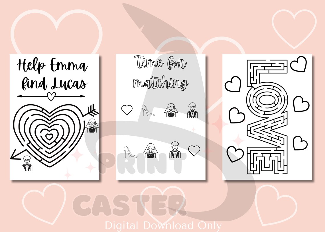 Kids' Wedding Activities: Coloring Book & Activity Pages - Etsy