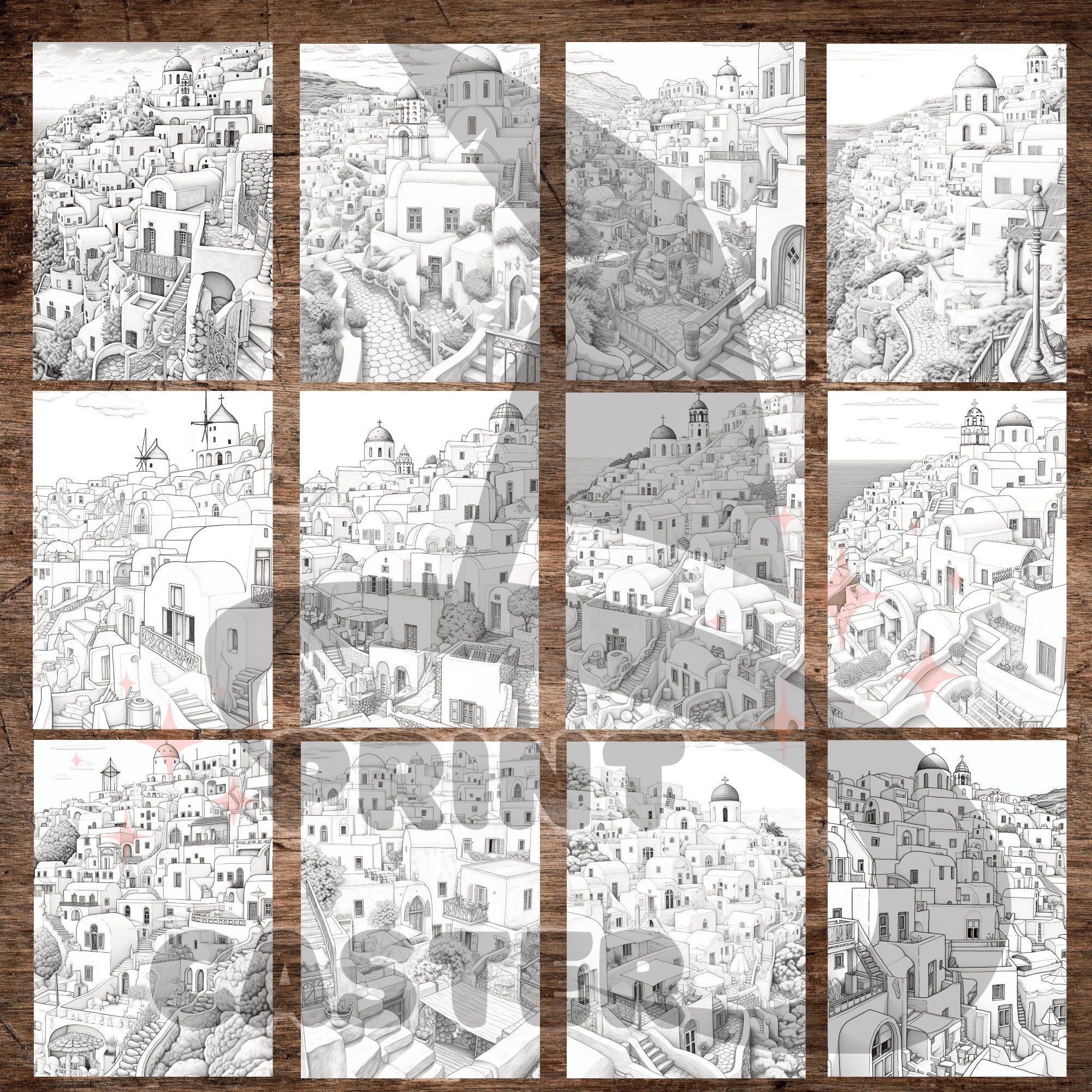 Greek Islands Coloring Pages, Summer Activity - Color Sheets, on ...