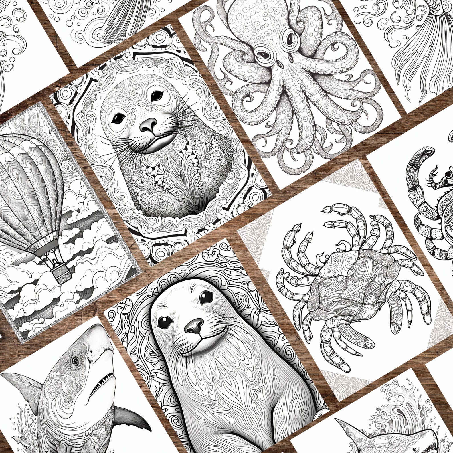 Sea Animal Coloring Book Pages 30 Under the Sea Coloring Pages Ocean ...