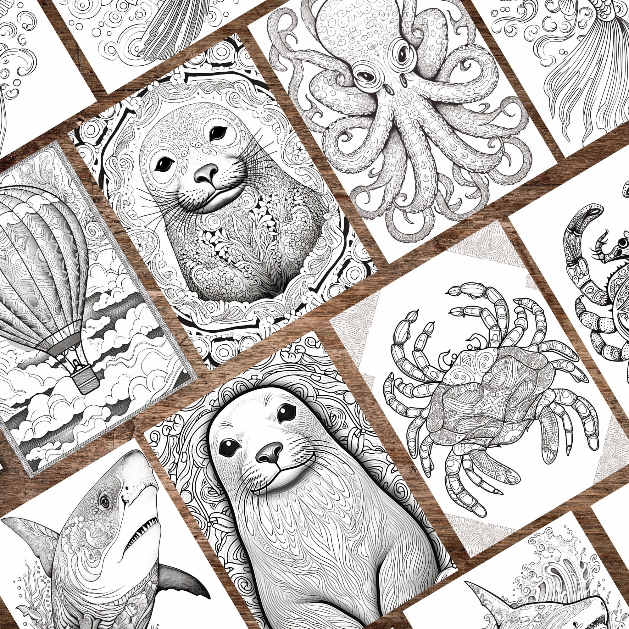 Sea Animal Coloring Book Pages 30 Under the Sea Coloring Pages Ocean ...