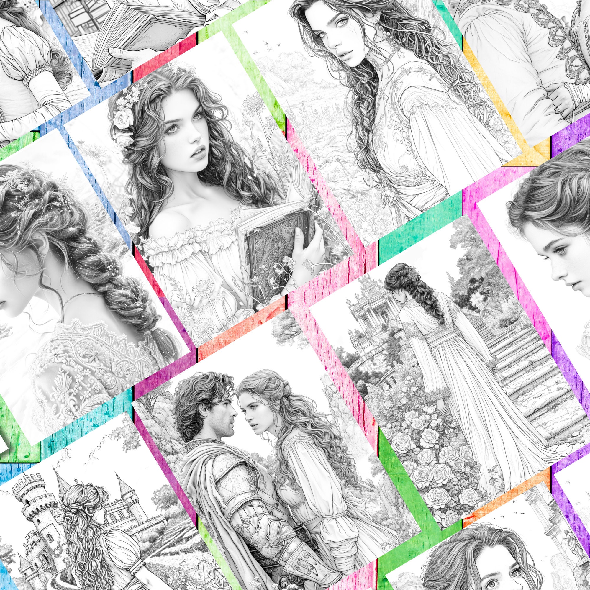 Royal Princess Coloring Book Pages Magical Princess Themes Printable ...