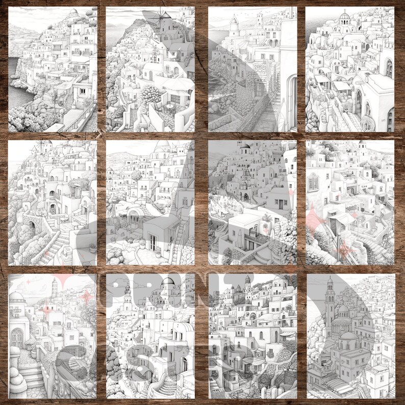 Greek Islands Coloring Pages, Summer Activity - Color Sheets, on ...