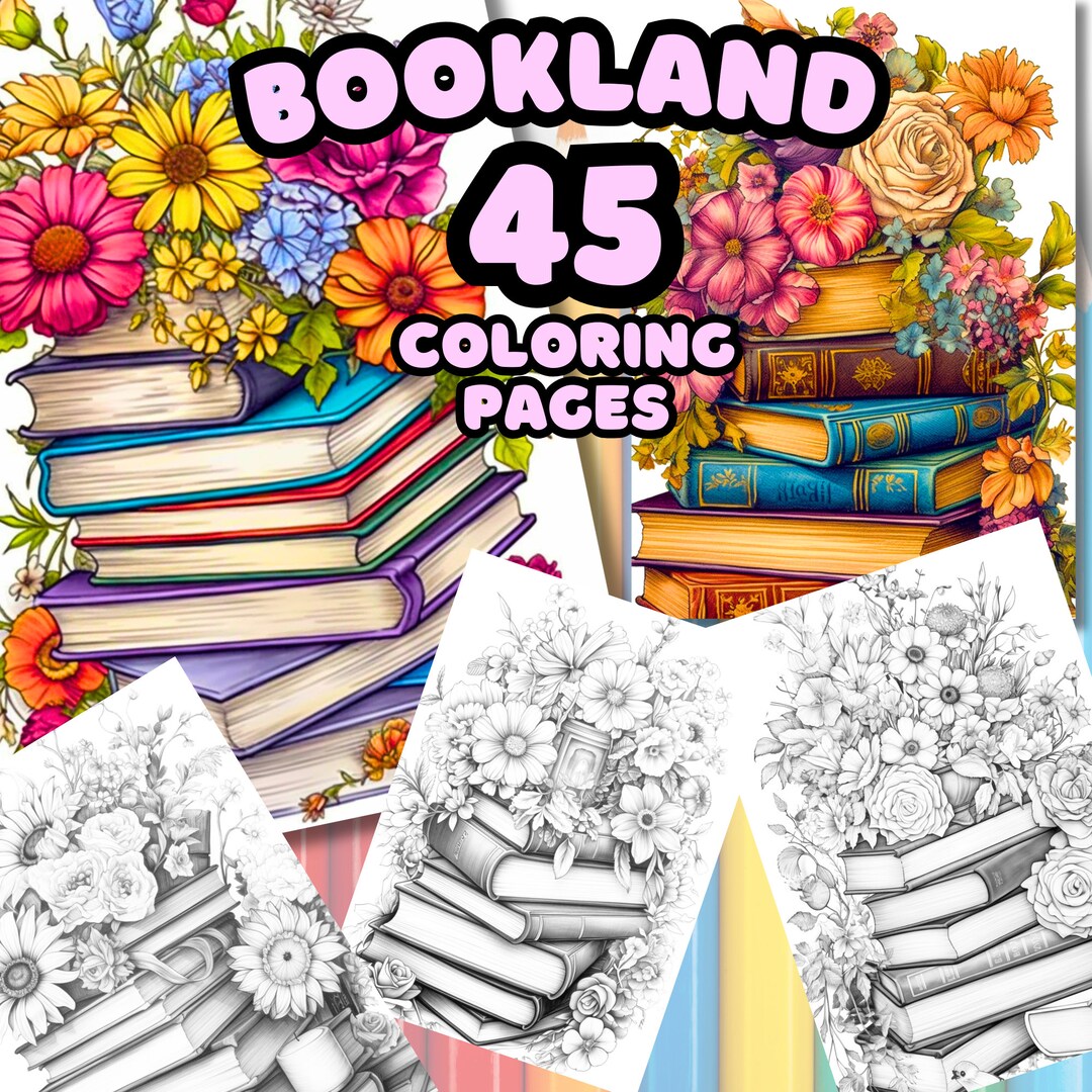 Book Bloom Color Pages: Flowers Coloring, Floral Fantasy for Adults ...