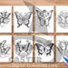 60 Butterflies Coloring Book Butterfly Coloring Page Adult Coloring ...