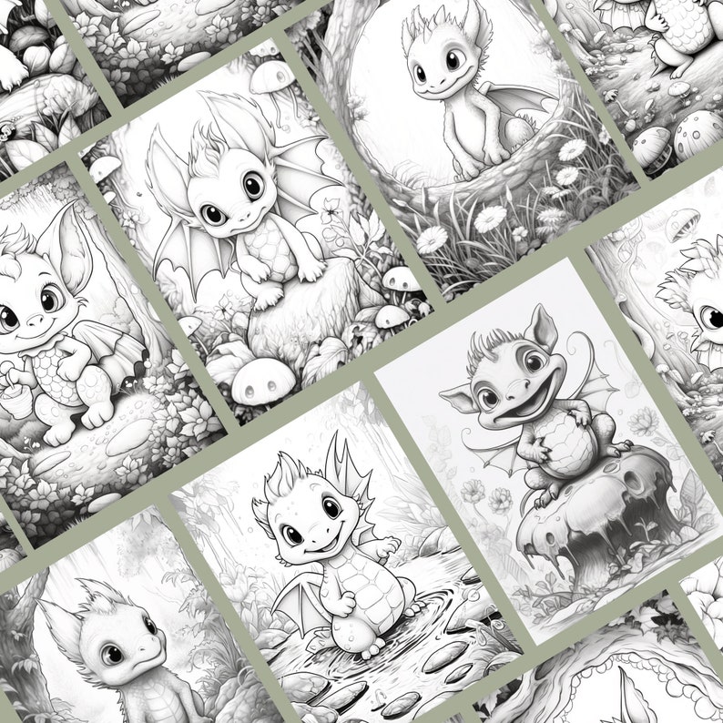 Enchanting Baby Dragon Coloring Pages: A Fantasy Collection for Kids ...