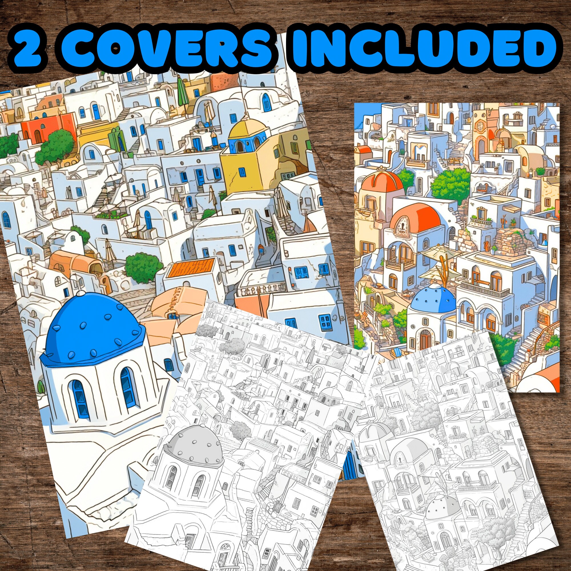 Greek Islands Coloring Pages, Summer Activity Color Sheets, on Vacation ...