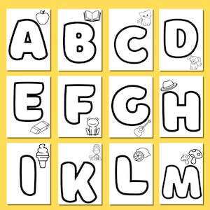 Back to School: ABC Printable, Alphabet Coloring, Kids' Numbers,welcome ...