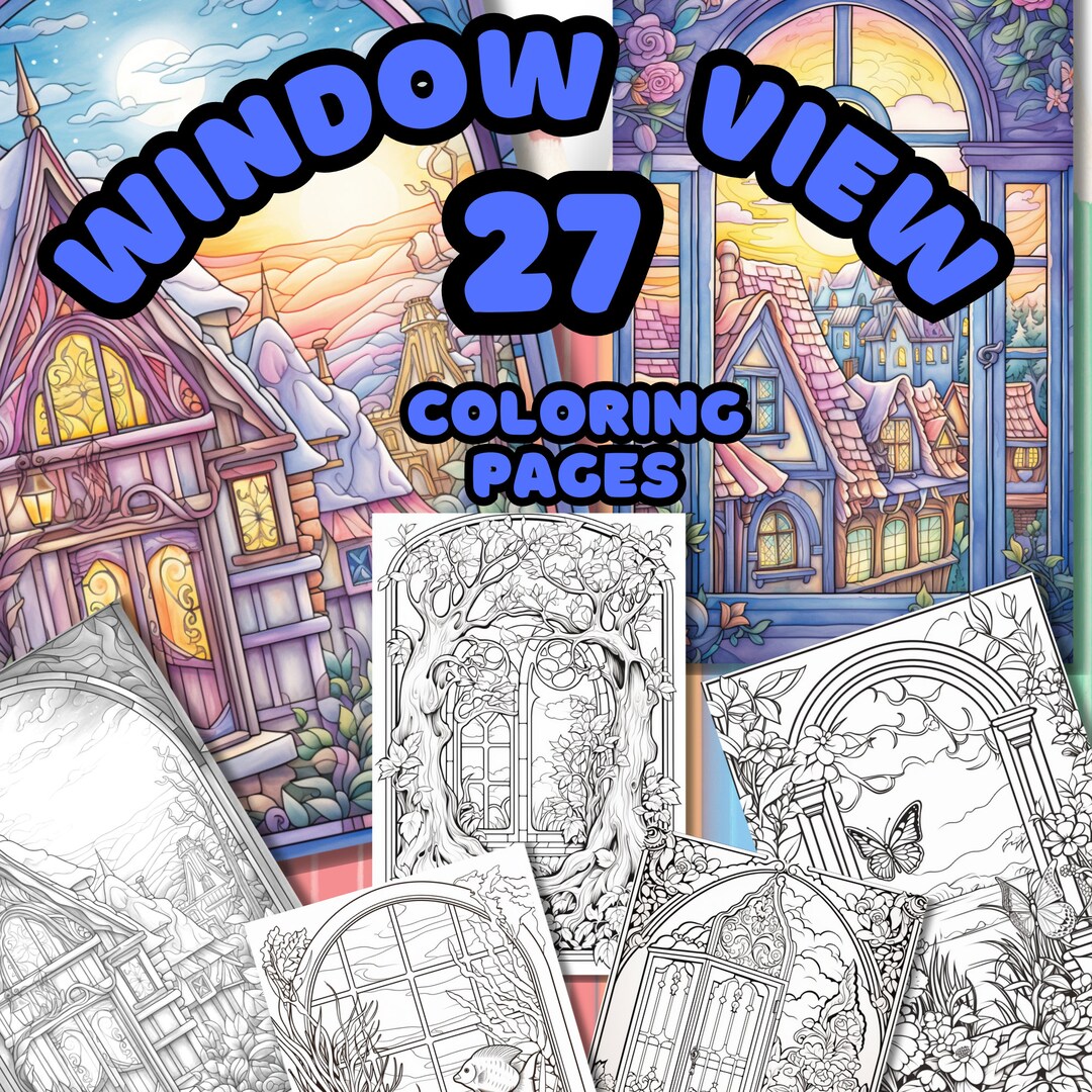 Imaginary Window Coloring Pages - Fun and Detailed Designs for Kids and ...