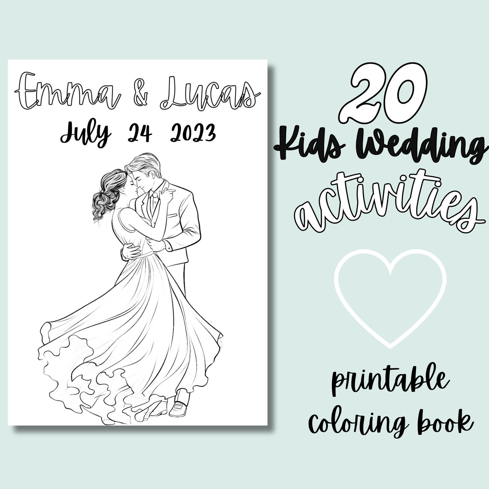 Kids' Wedding Activities: Coloring Book & Activity Pages – A Fun ...