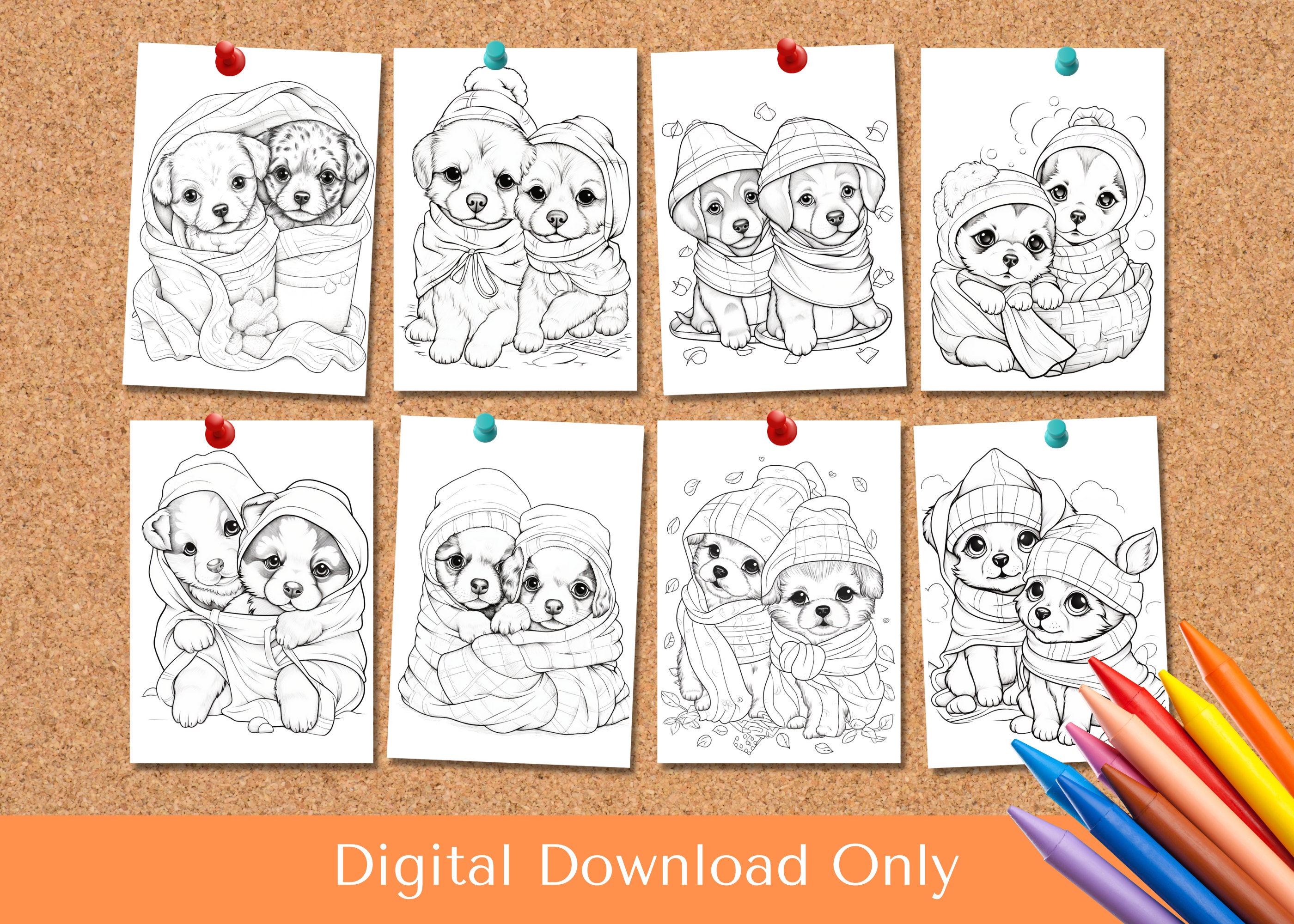 Puppy Love: 20 Adorable Dog Coloring Pages for Kids | Dog Coloring ...