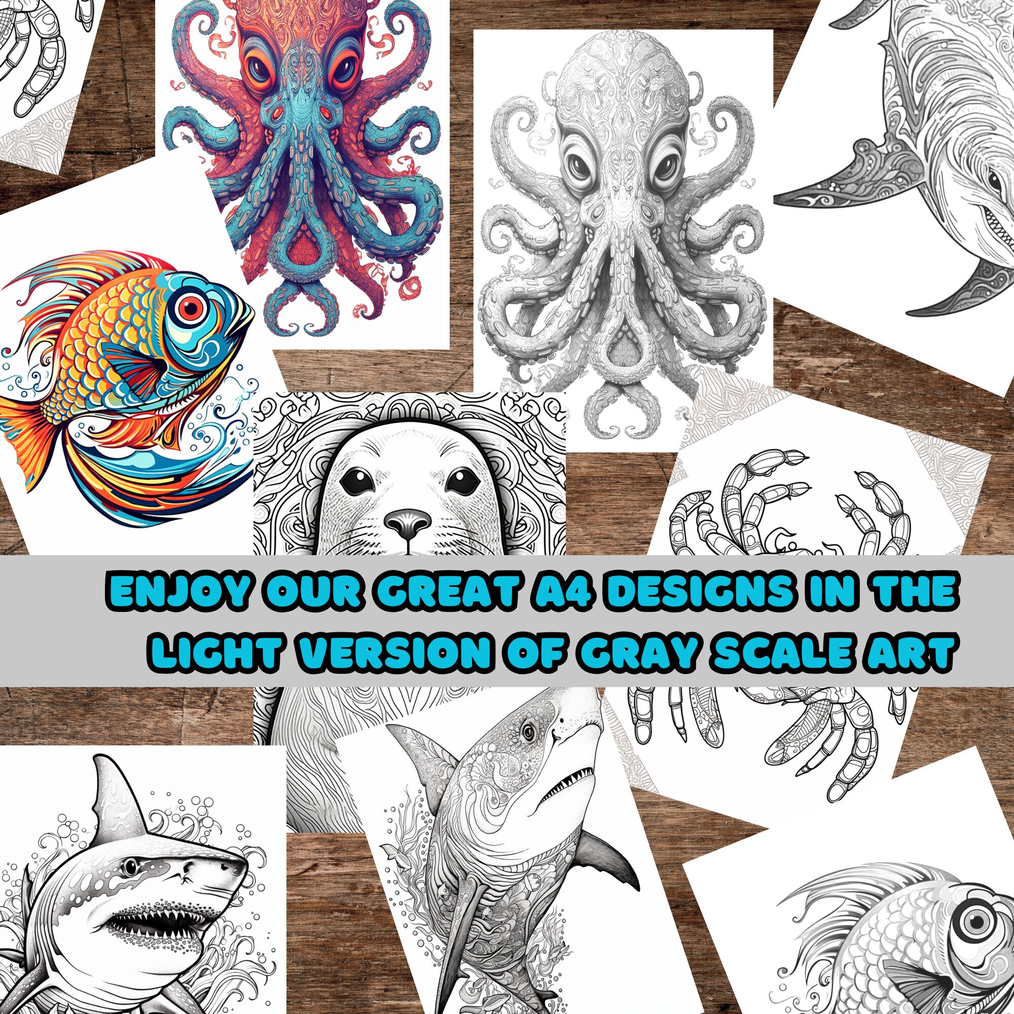 Sea Animal Coloring Book Pages 30 Under the Sea Coloring Pages Ocean ...