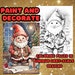 Christmas Gnome Coloring Books Festive Digital Pages for Adults ...